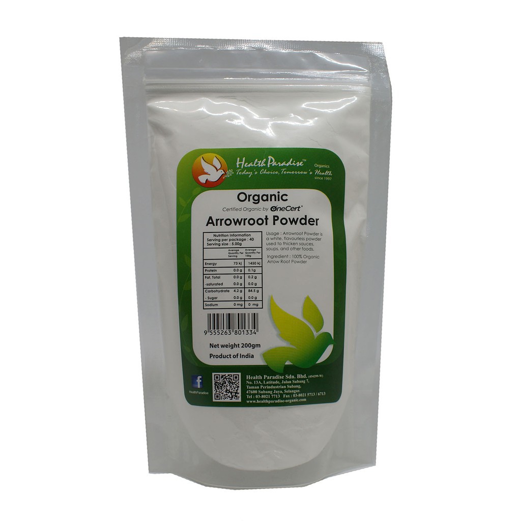 Health Paradise Organic Arrowroot Powder 200g | Shopee Malaysia