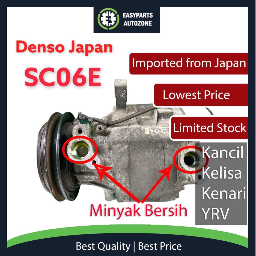Autozone Perodua Kancil Kelisa Kenari Japan Denso Aircon Compressor ...
