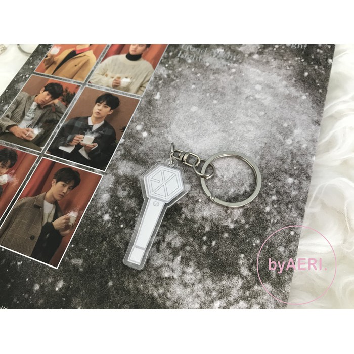 GANTUNGAN Exo Lightstick Keychain ver 2.0 white (exo kpop Lightstick ...