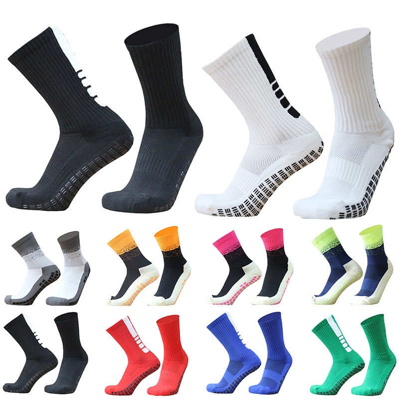 New Color Stitching Heel Stripe Breathable Soccer Socks Men Women ...