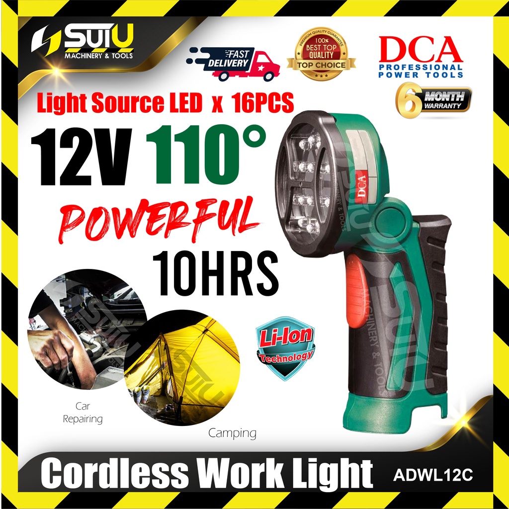 DCA ADWL12C 12V Cordless Working Lamp (SOLO / SET) | Shopee Malaysia