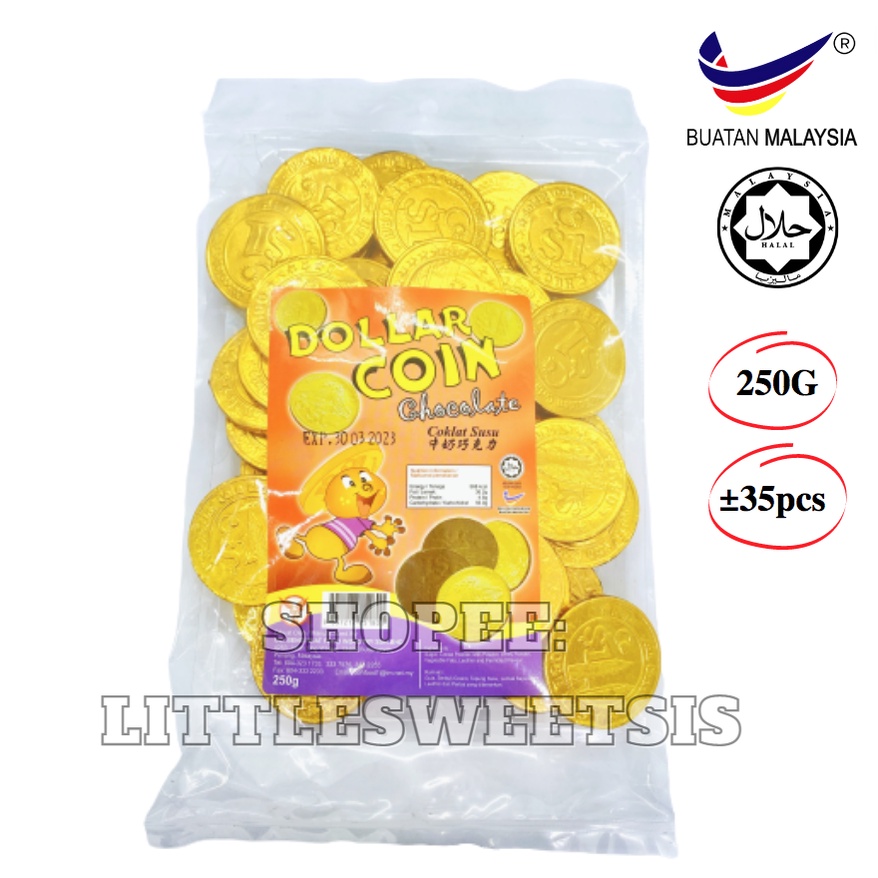 BIG GOLDEN DALLAR COIN CHOCOLATE/KOIN EMAS COKLAT BULAT /钱币牛奶巧克力 [250G ...