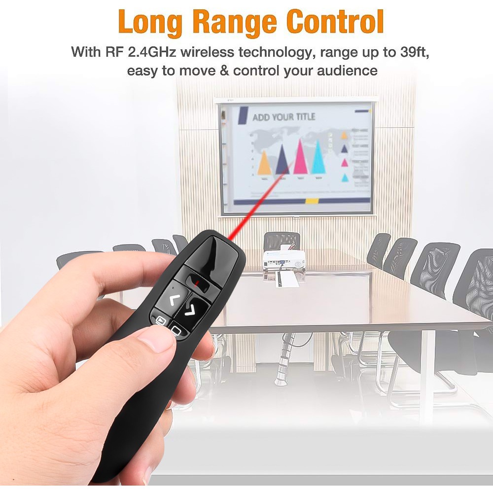 Laser Pointer Presentation 2.4g Lazer USB Remote Control Wireless For ...