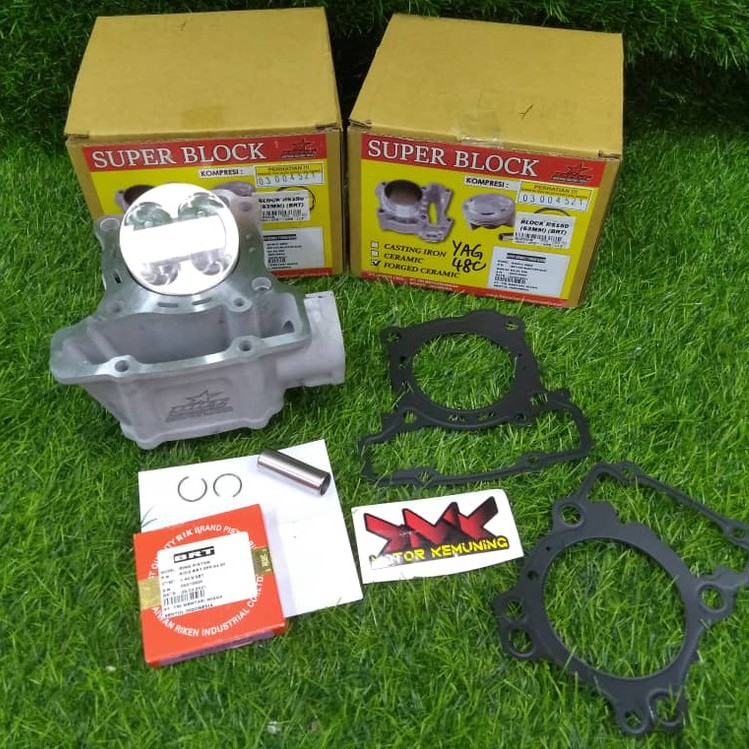 BRT RACING BLOCK SUPER CERAMIC FORGED ( 63 MM ) HONDA RS150 BLOK 63 MM ...