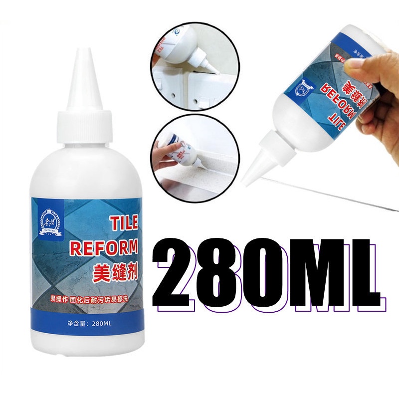 DIY 280ML Tile Reform Gap Grouting Fix Waterproof Anti-Fungus Refill ...