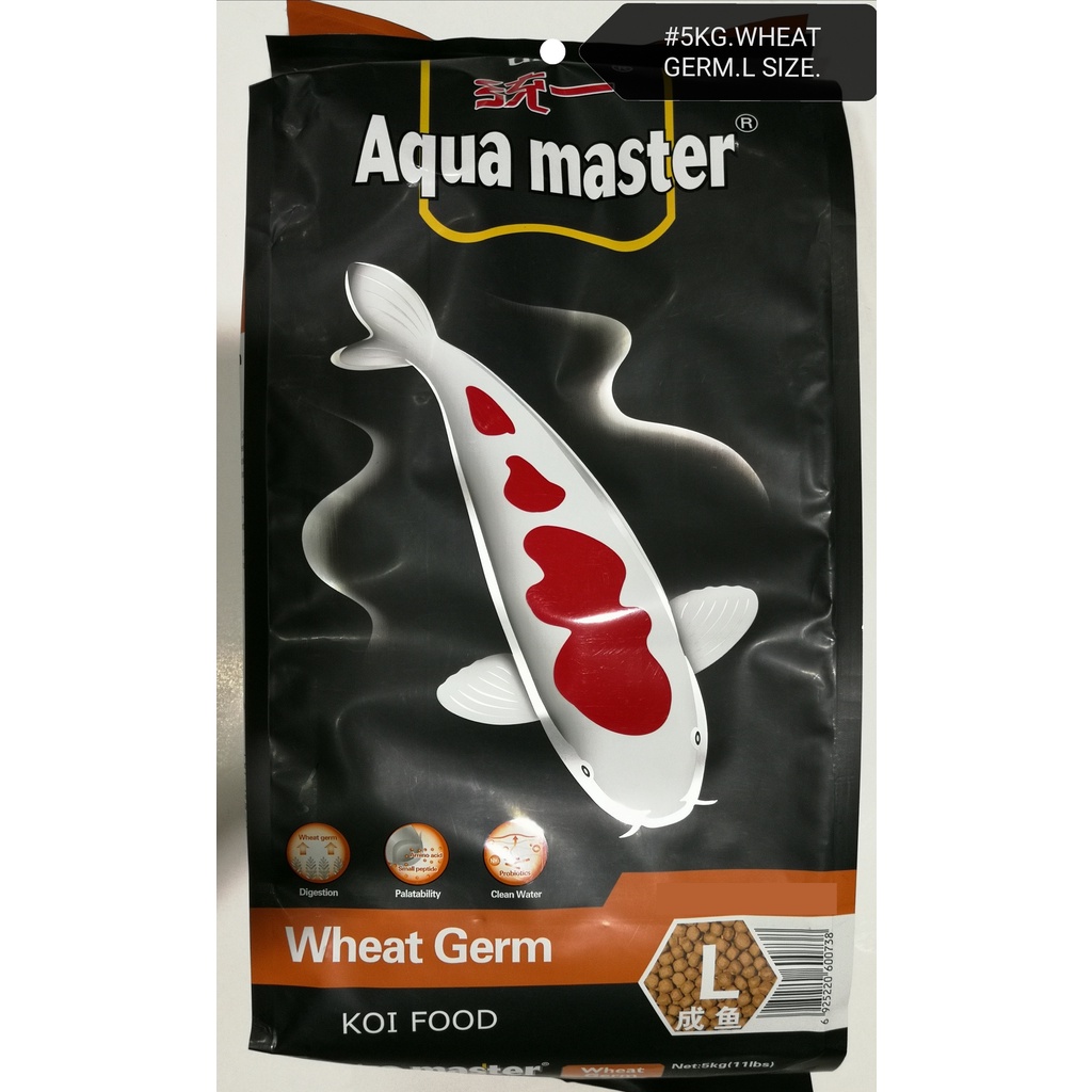 Unif Aqua Master Koi L 5kg Wheat Germ Fish Food Feed Aquarium Pond ...
