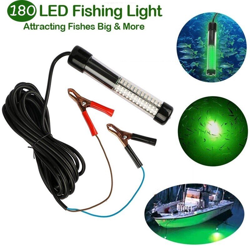 5M 12V 180LED 900LM Deep Underwater Fishing Light Night Fishing Lure ...