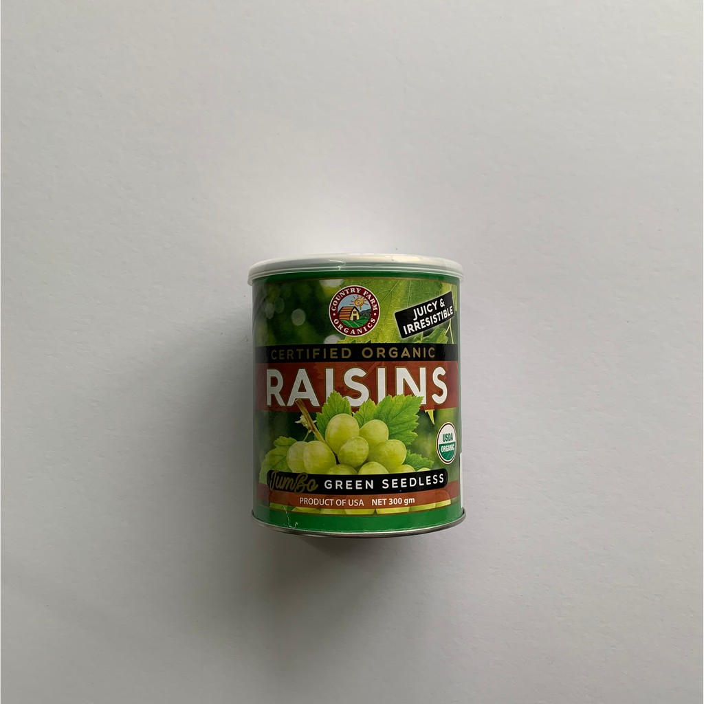 Country Farm Organic Raisins Jumbo Green Seedless - 300g | Shopee Malaysia