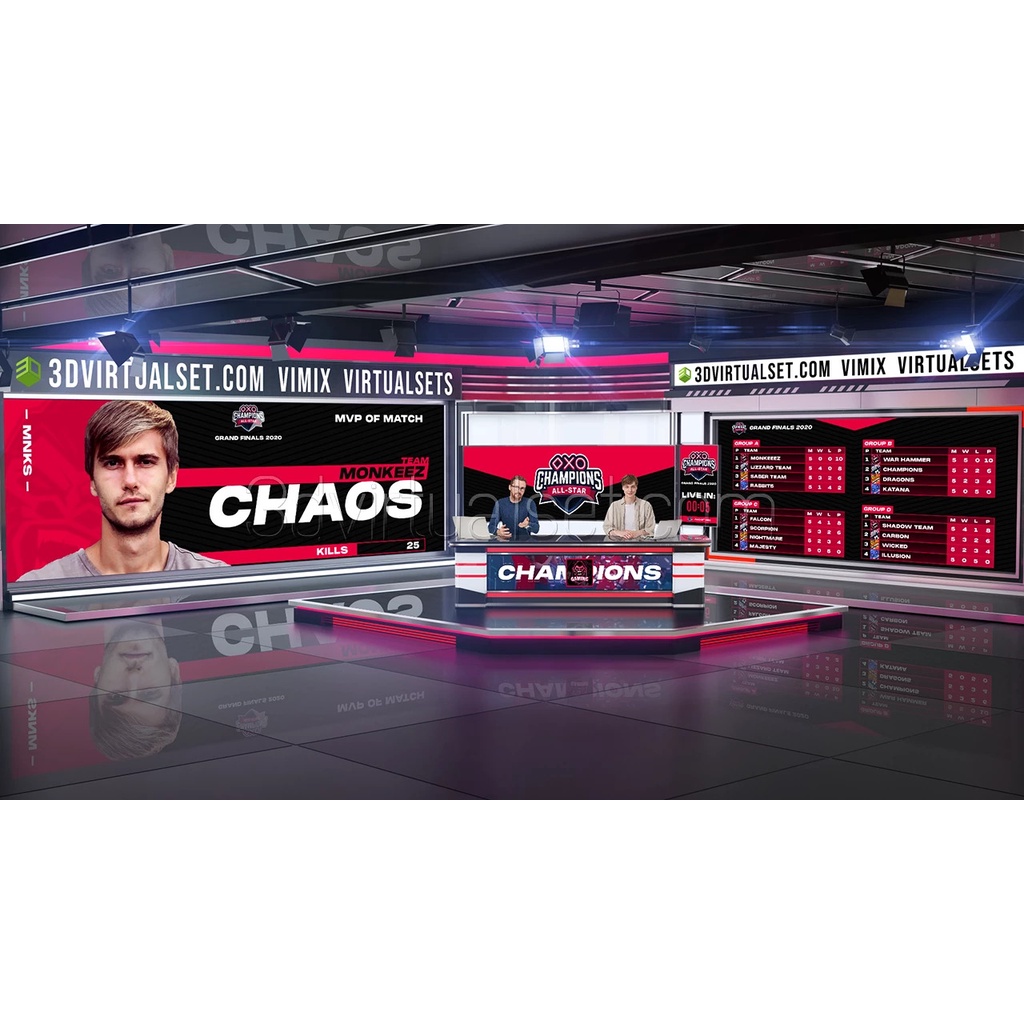 vMix Virtual Set 05 eSport Studio (LIFETIME & FULL WORKING 2021) 1 or 2 ...