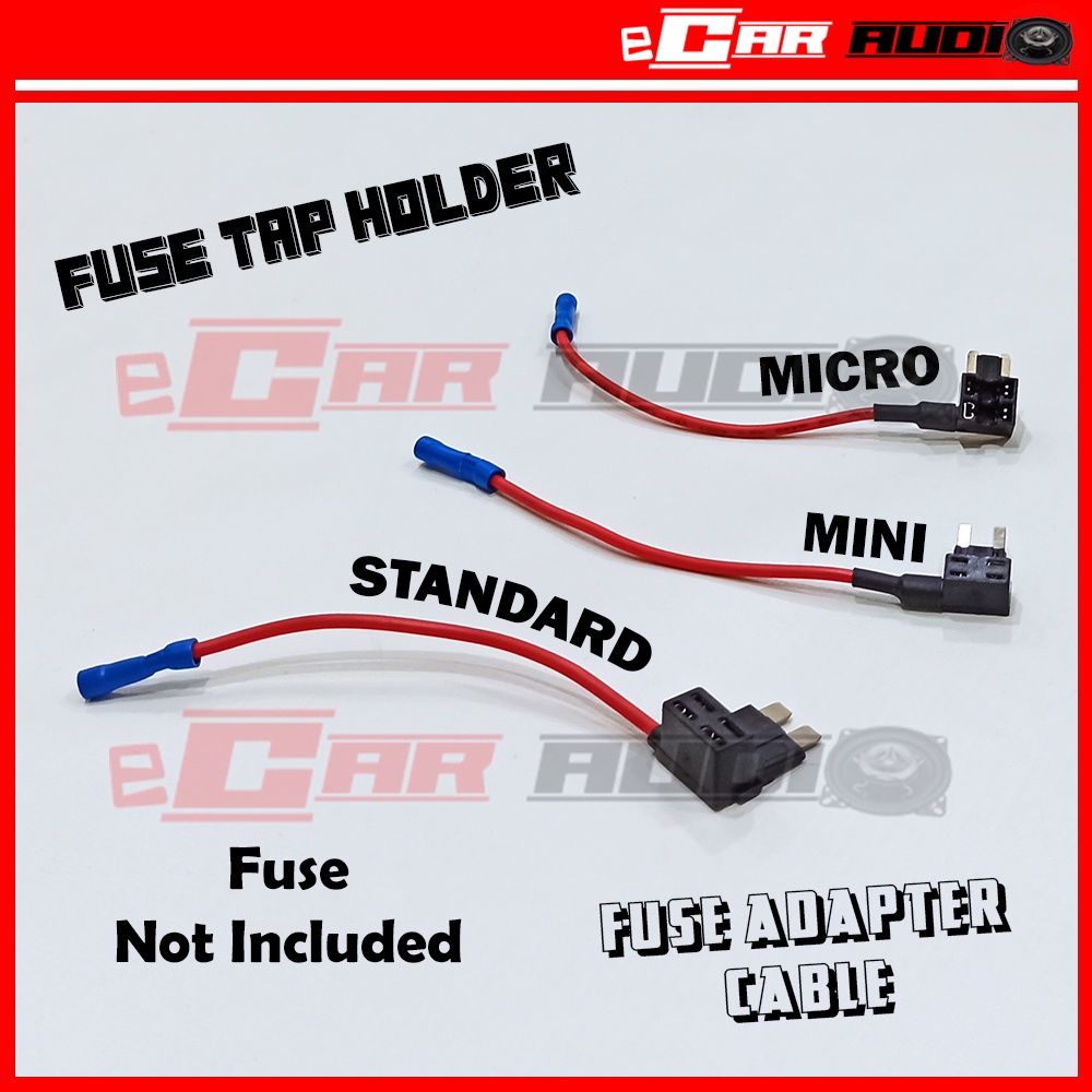 Car Motorcycle Lorry Mini Micro Standard Fuse Adapter Cable Fuse Tap ...