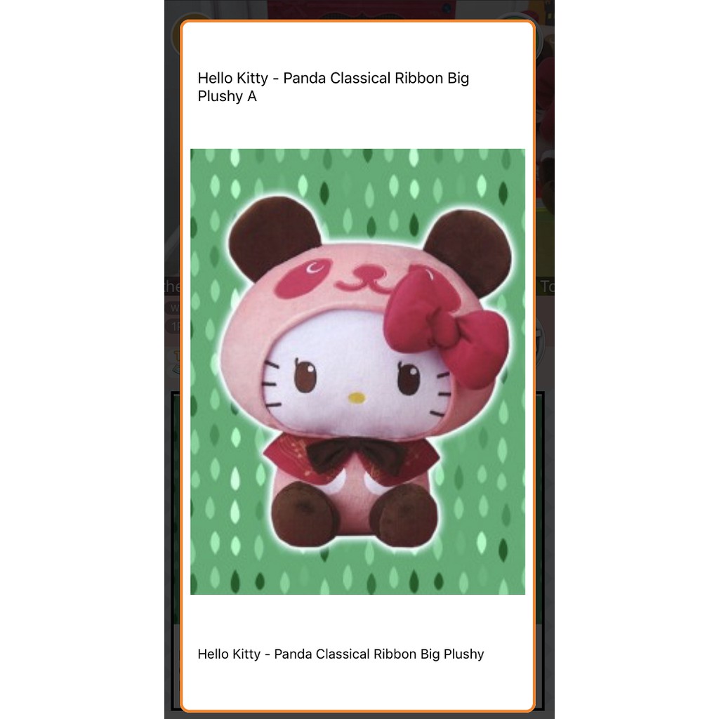 Just Arrived: Panda Hello Kitty - Classical Ribbon Big Plushy | Shopee ...