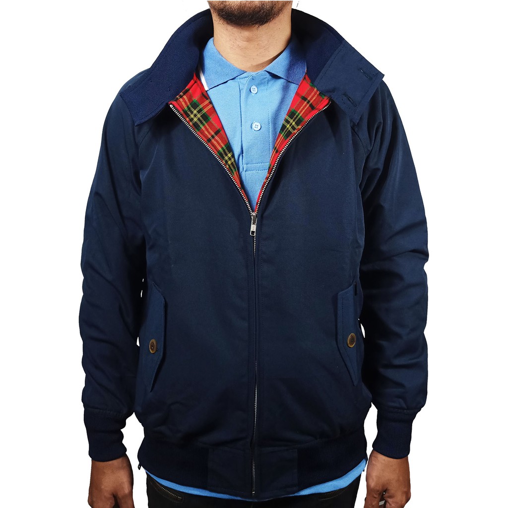 Premium HARRINGTON JACKET MEN'S FASHION JACKET DARK BLUE OTL | Shopee ...