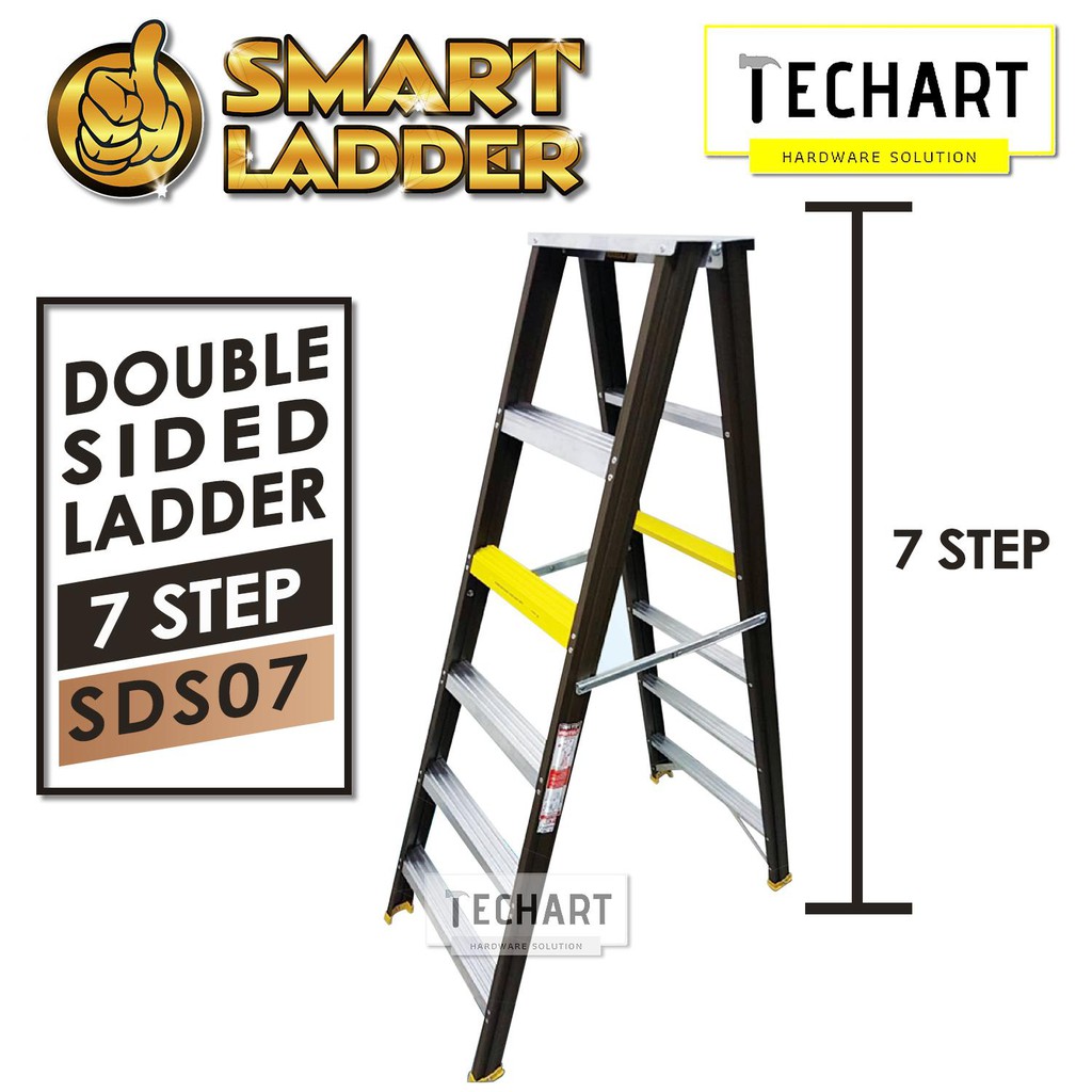 ORIGINAL SMART SDS07 7 Steps Double Sided Aluminium Ladder Tangga Lipat ...
