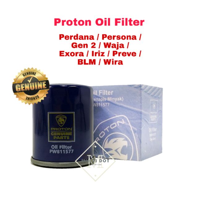 Proton Oil Filter PW811577 PW914085 Perdana Persona Gen 2 Waja Exora ...