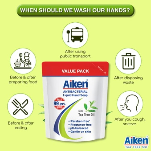 Aiken Tea Tree Oil Antibacterial Hand Soap 200g | Shopee Malaysia