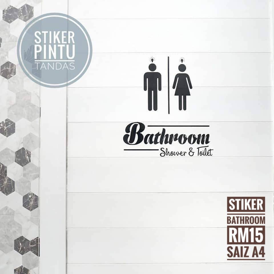 Sticker Bathroom (pintu bilik air) | Shopee Malaysia