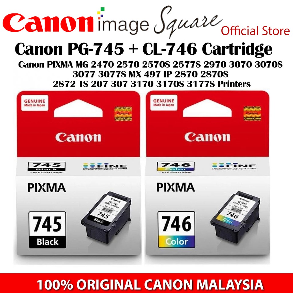 Canon Original PG-745 + CL-746 Ink Cartridge Black & Color PG-745 PG ...