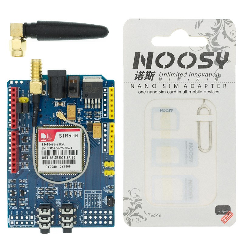 SIM900 GPRS/GSM Shield Development Board Quad-Band Module For Arduino ...