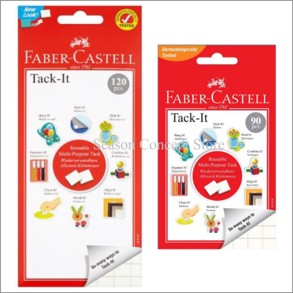 Faber-Castell Tack-It White / Reusable Self Adhesive (50g - 90pcs/Pack ...