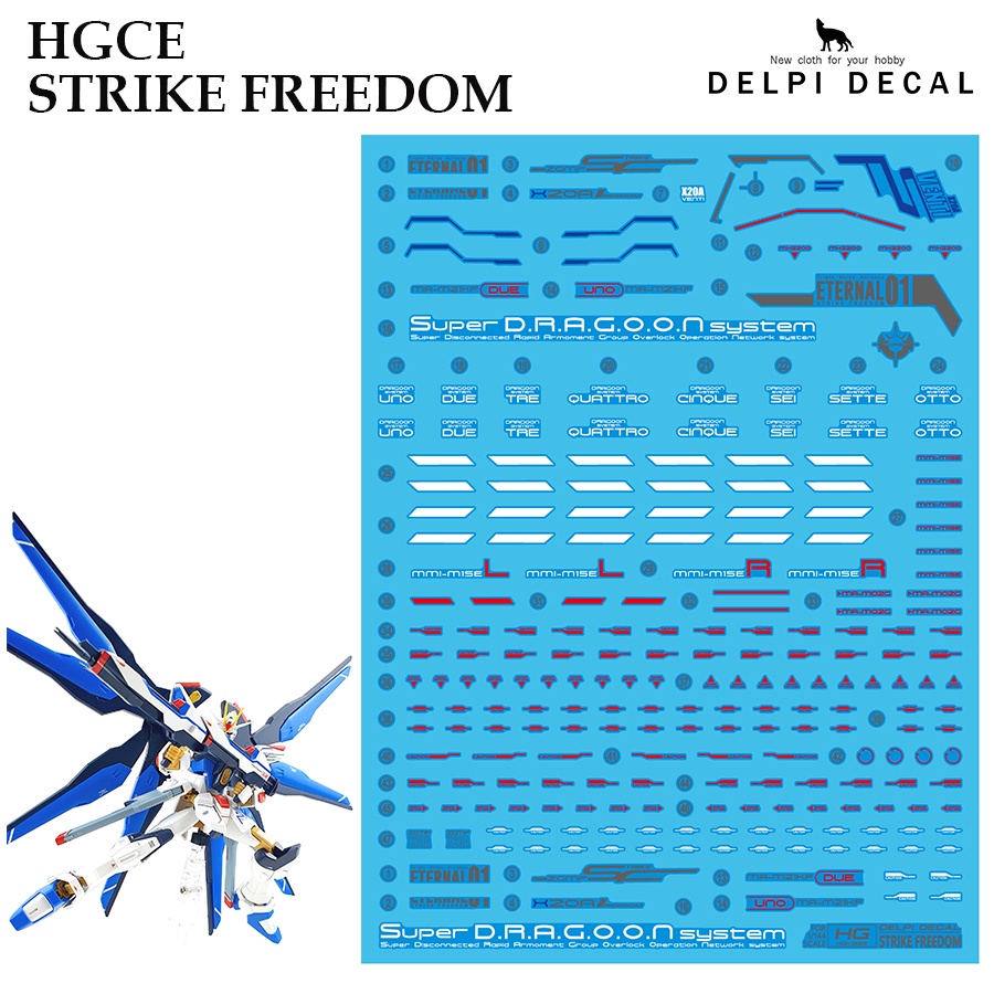 [DELPI DECAL] 296 1/144 HGCE STRIKE FREEDOM GUNDAM WATER SLIDE DECAL | Shopee Malaysia