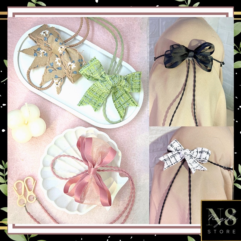 Nagihi 2IN1 HIJAB MASK STRAP - RIBBON MASK STRAP - LACE RIBBON MASK ...