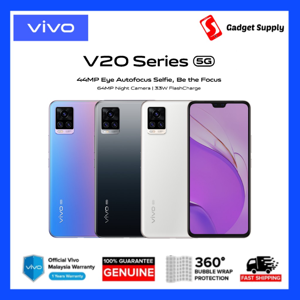 Vivo V20 Pro 5G | 8GB RAM 128GB | Snapdragon 765G 5G | Shopee Malaysia