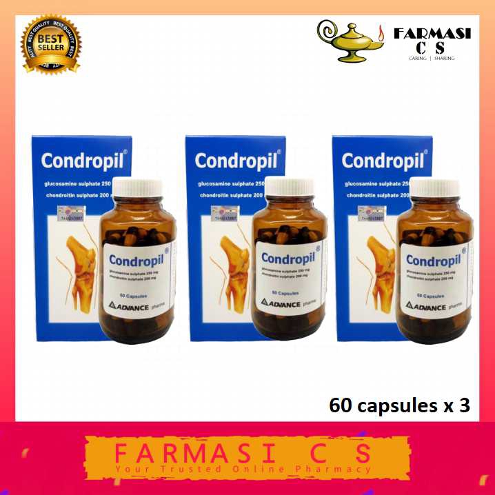 Condropil Glucosamine Sulphate 250 mg, Chondroitin Sulphate 200 mg 60s ...