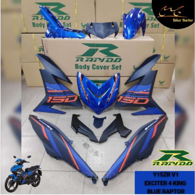 [READY STOCK] RAPIDO COVER SET Y15ZR V1/V2 EXCITER 4 KING FIRE DUST (STICKER TANAM/AIRBRUSH ...