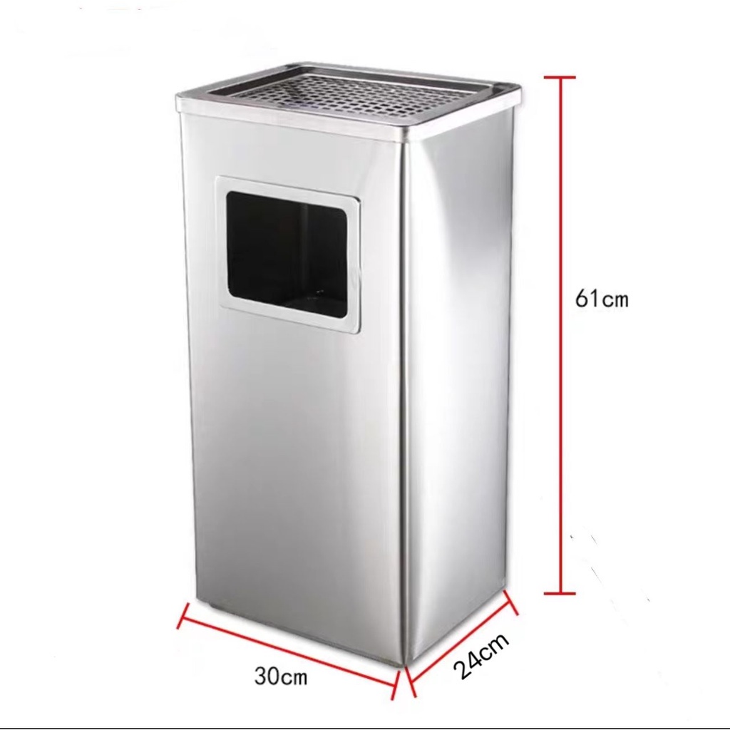 Public Large Capacity Stainless Steel Garbage Dustbin Hotel Room Trash ...