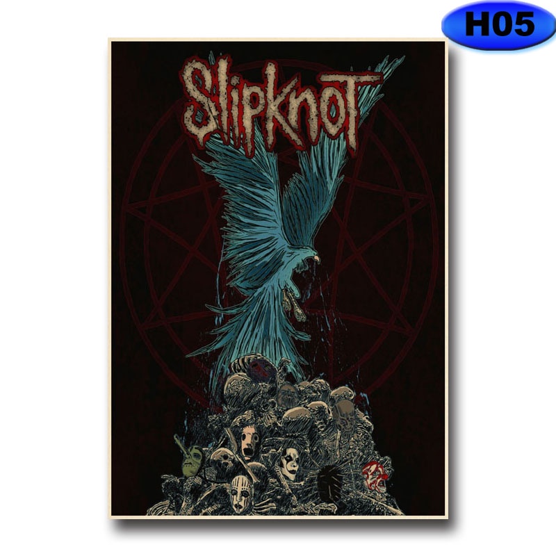 Vintage Heavy Metal Band Posters Rock Band Slipknot Kraft Paper Posters ...