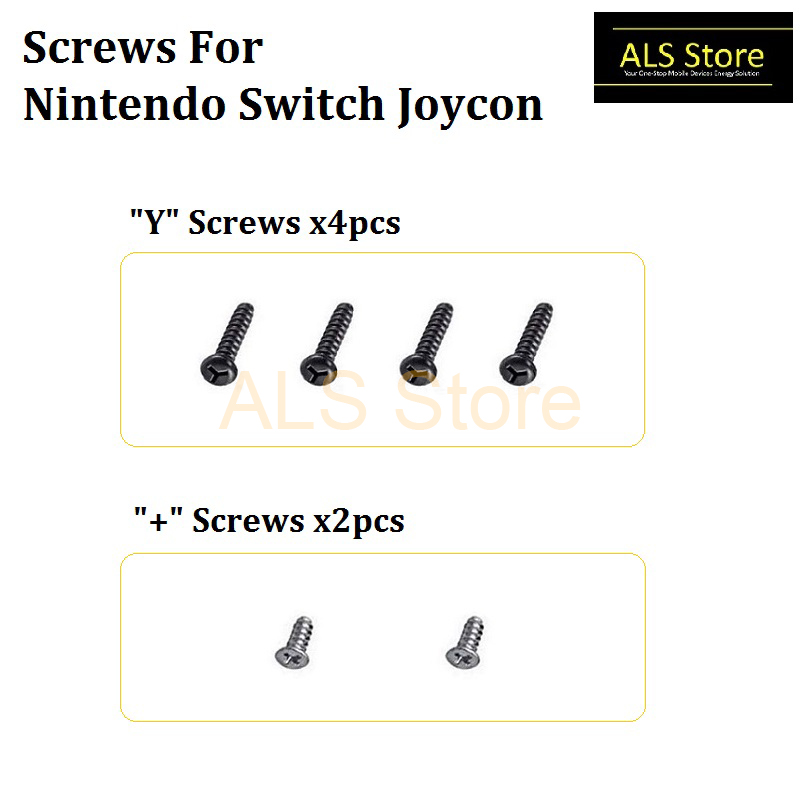 4pcs Y-Shaped Type Screws + 2pcs Cross-Shaped Type Screws For Nintendo ...