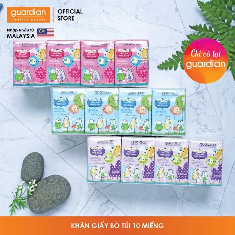 [Express] Guardian mini pocket tissue (lot of 12 packs x 10 sheets x 3 ...