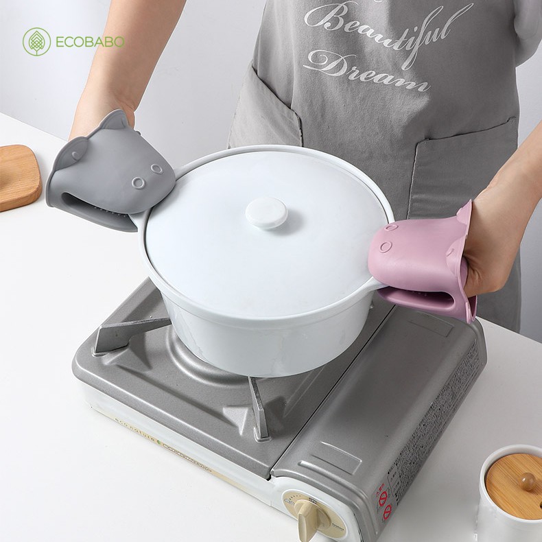 Pot lifter, funny crocodile-shaped silicone heat-resistant pot lifter ...