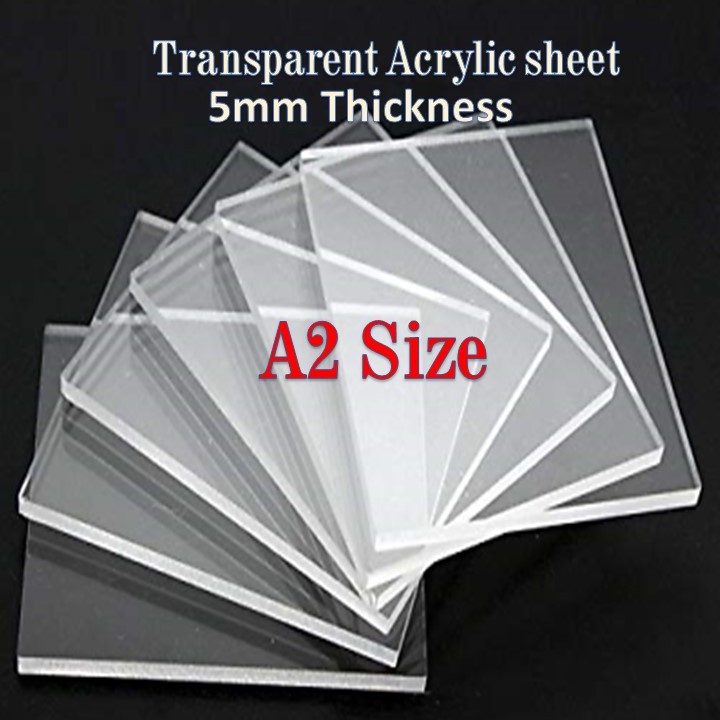 5mm Transparent Acrylic sheet - A2 Size - cast acrylic | Shopee Malaysia
