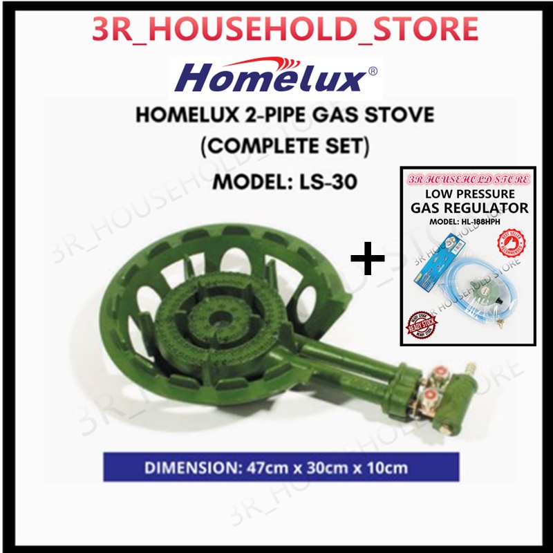 HOMELUX / LOONGSOON 隆顺牌 C-30 LPG Cast Iron burner c30/ 2 Pipe Gas Stove ...