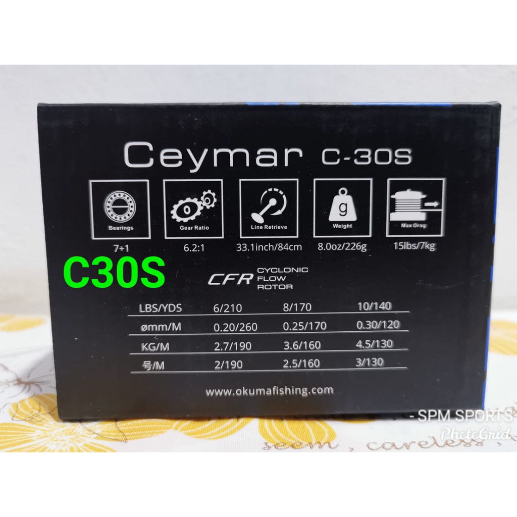 Okuma Ceymar Spinning Reel C10 / C20 / C25 / C30 / C35 / C40 / C55 ...
