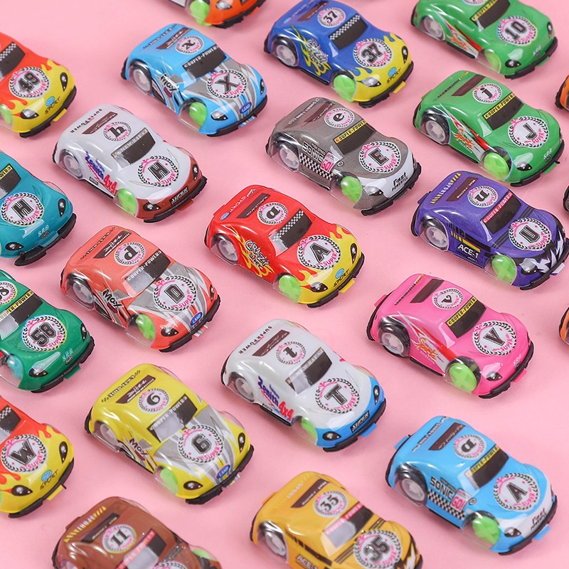 Pull Back Car Toys Baby Mini Cartoon Number Letter Cars Colorful Kids ...