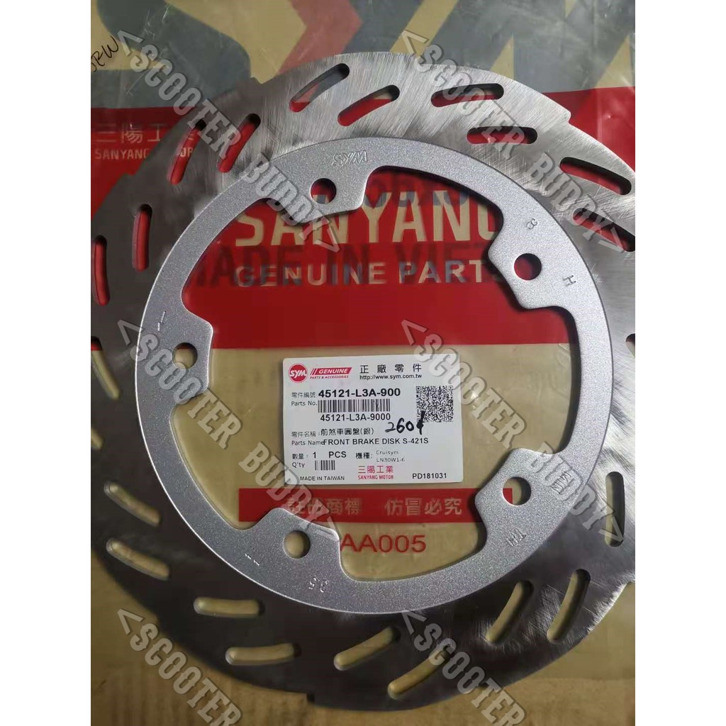 ORIGINAL SYM REAR (43121-L3A-900) / FRONT Brake Disk (45121-L3A-900 ...