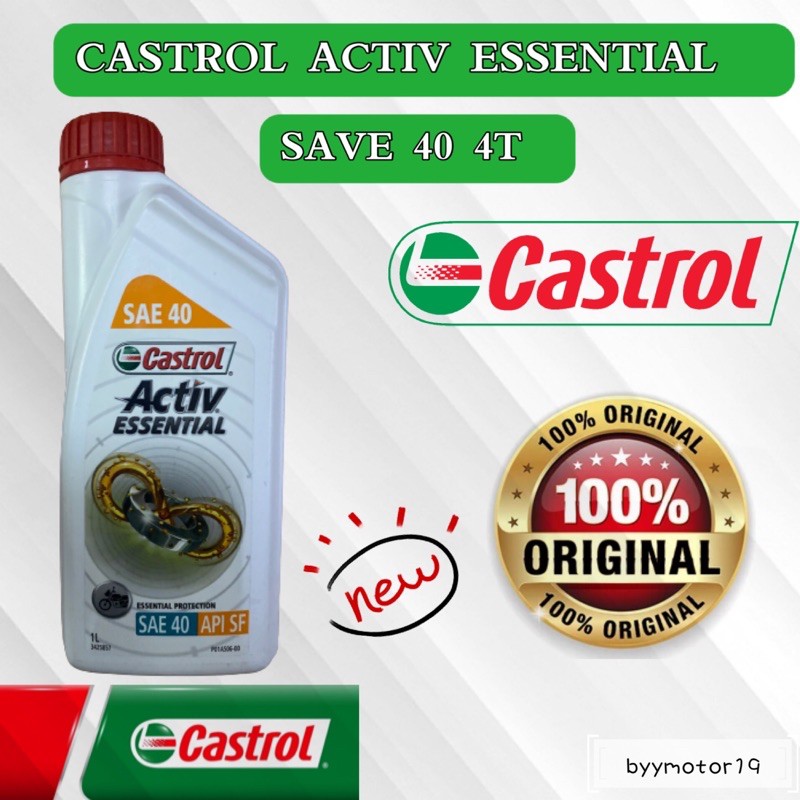 Castrol Activ Essential SAE 40 4T 1L | Shopee Malaysia