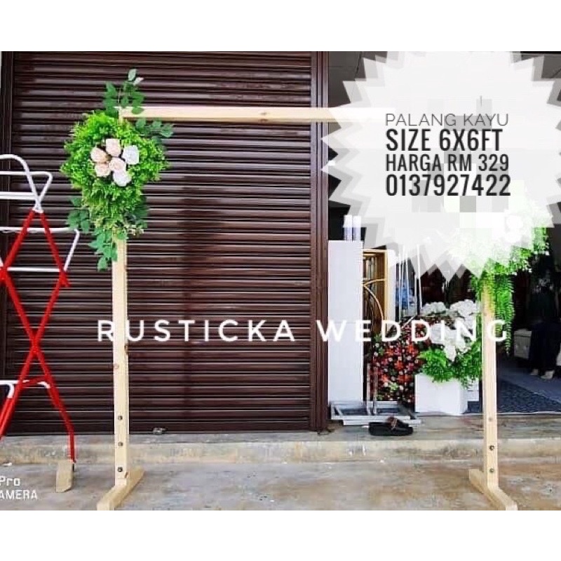 Jetset Kayu Pallet Lurus Backdrop Pelamin Jackset Bulat T Wedding Stage ...
