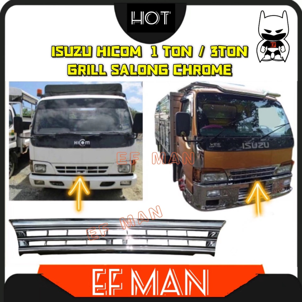 ISUZU HICOM LORRY 1 TON 3 TAN LORI GRILLE SALUNG GRILL CHROME DEPAN ...