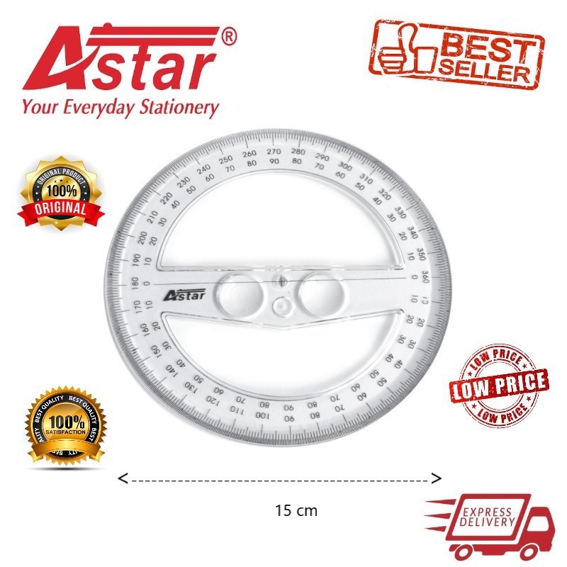 ASTAR 360 degrees Protractor / Ruler | Shopee Malaysia