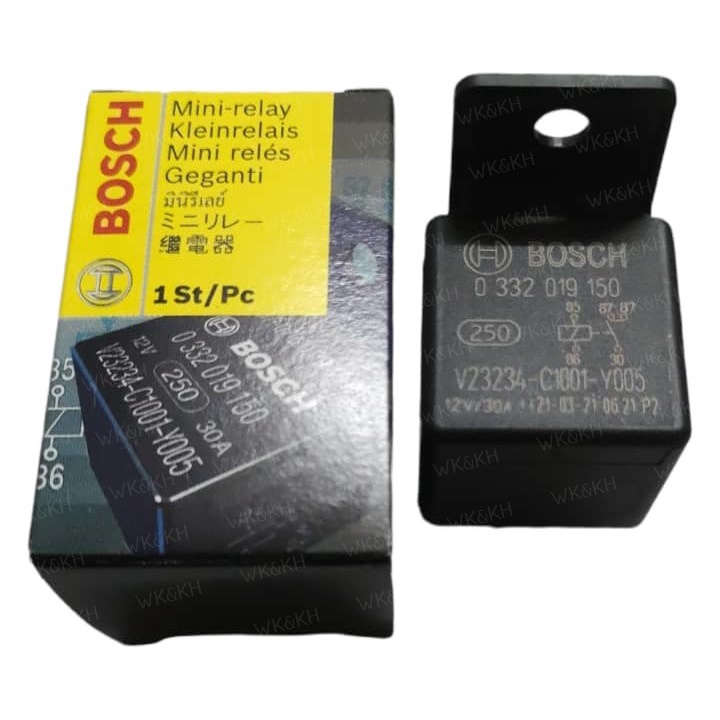 BOSCH 5PIN Relay 12V,30A 0 332 019 150-3NU -MADE IN PORTUGAL (100% ...