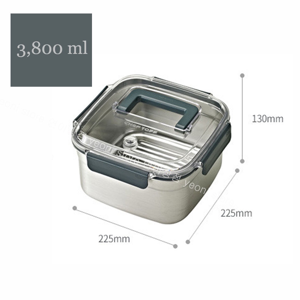Made in Korea glasslock cheftopf stainless steel container handle ...
