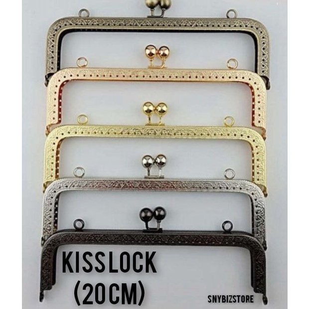 Rectangle Metal Kiss Clasp Lock Frame for Handle Bag Purse (20 cm ...