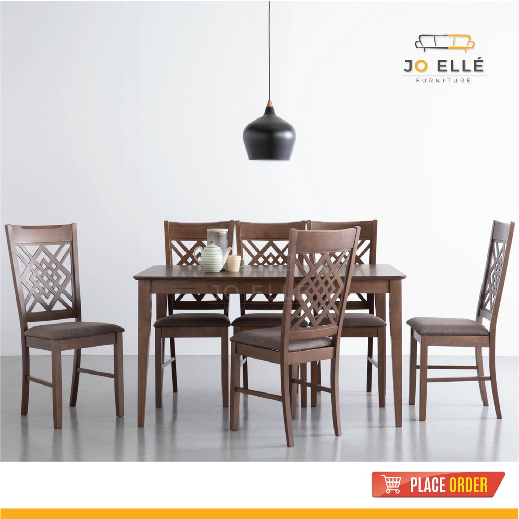 Jo ELLE – Allegro Dining Set (1+6) / 1.5M Dining Table + Chair / Meja ...