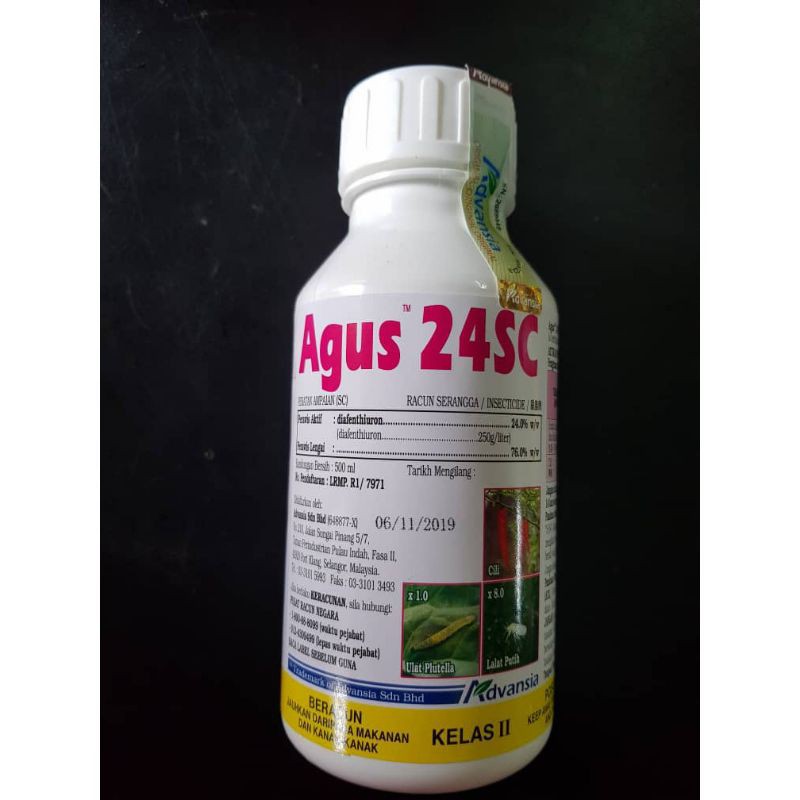 Advansia AGUS 24SC Diafenthiuron 500ml (Racun Lalat Putih & Racun Kutu ...