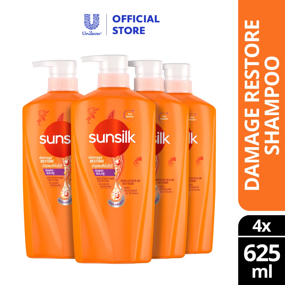 Sunsilk Damage Restore Shampoo (625ml x 4) | Shopee Malaysia