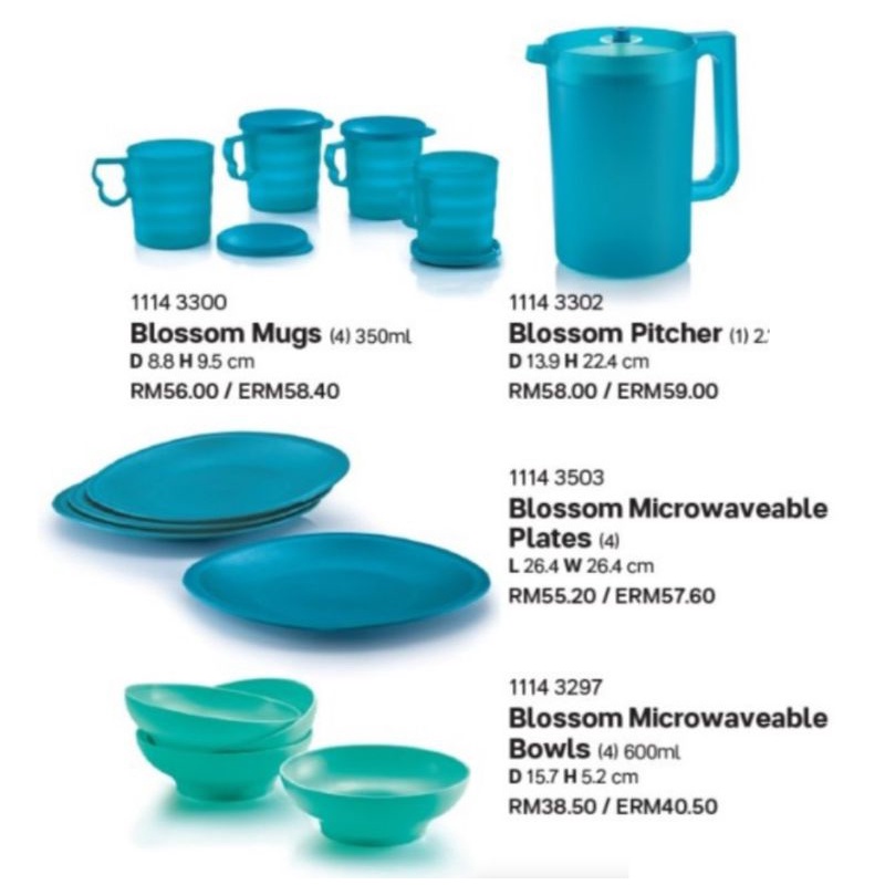 🔥READY STOCK🔥 Tupperware Blossom Turquoise | Shopee Malaysia
