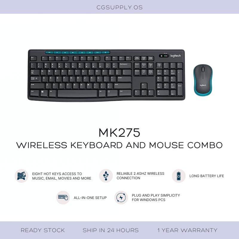 Mk275 Wireless Keyboard And Mouse Combo Set Shopee Malaysia
